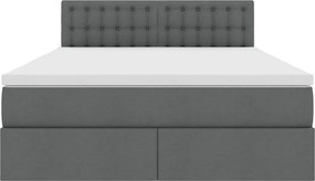 Postel s úložným prostorem a matrací Tmavě šedá 140 x 190 cm 3370633