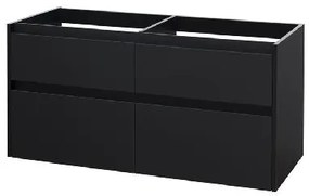 Mereo Opto - Umyvadlová skříňka 1205x580x458 mm, 4 zásuvky, černá CN943S