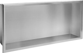 Rea Rea, nerezová vestavná police s límcem 600x300x100 mm, ocelová, REA-05602