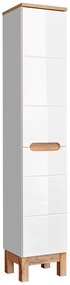 Koupelnová skříňka s košem Bali 804 2D 1S bílá/dub votan