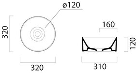 GSI GSI, KUBE X keramické umyvadlo na desku, průměr 32cm, bílá ExtraGlaze, 943511