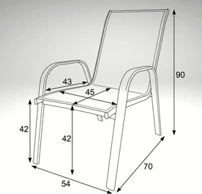 Vikio Zahradní set 150x90 pro 6 osob DK304S antracit/šedá