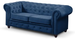 Rozkládací pohovka Infinity Chesterfield III Modrá