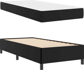 Rám postele s matrací Černá 90 x 200 cm textil 3398979