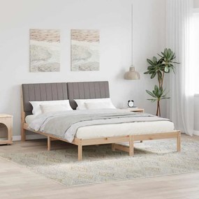 Rám postele s čelo Hnědá 160 x 200 cm Masivní borové dřevo 3394411