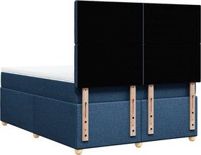 Box spring postel s matrací modrá 160x200 cm textil 3291351