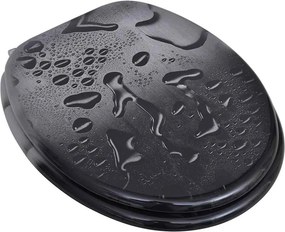 WC sedátka s víky 2 ks MDF kapky vody 275916