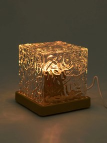 Sinsay - RGB LED dekorativní stolní lampa ve tvaru kostky s efektem tekoucí vody - clear