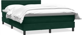 Box spring postel s matrací tmavě zelená 160x220 cm samet 3316362
