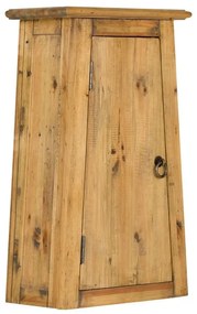 furniture-nabytek.cz - Masivní nástěnná skříňka do koupelny Rangoon z recyklované borovice, lakovaná, hnědá – 42×22×70 cm