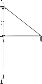 Ručně zatahovací markýza 100 cm modro-bílé pruhy 145829