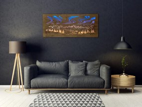 Li-Go "Polární záře" světelný RGBW obraz 230V 120x50cm provedení povrchu: dub světlý