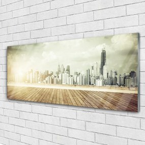 Plexisklo-obraz Město New York Paneláky 125x50 cm