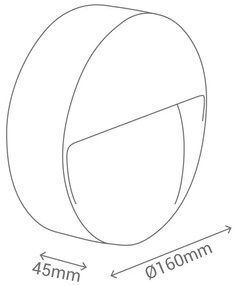 Tmavě šedé kruhové nástěnné svítidlo SULION Kamal, ø 15 cm