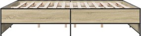 Rám postele dub sonoma 180 x 200 cm kompozitní dřevo a kov 3279873