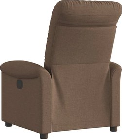 Elektrické polohovací křeslo hnědé textil 3303238