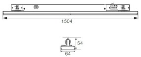 T-LED Lištové LED svítidlo TRITO LT150W 120° 61W bílé Denní bílá