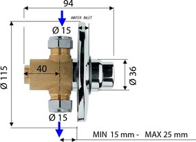 Bruckner Tempor sprchová baterie podomítková s tlačným ventilem chrom 937.241.1