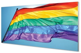 Obraz na skle barevné vlajky 100x50 cm