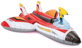 Nafukovací červené letadlo s kanónem INTEX 57536 pro děti a venkovní hrátky