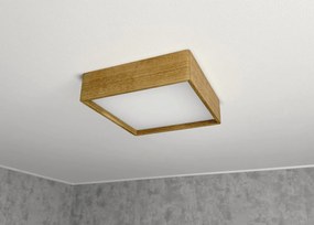 Světlo z dubu 25W, výroba v ČR, stropní svítidlo BLOKK 25W, vyrobené ručně z dubového dřeva Teplá bílá 3000 K