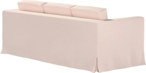 Potah na pohovku IKEA  Karlanda 3-místná nerozkládací, dlouhý barva růžová látka pletený vzor