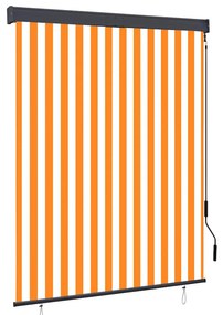 Venkovní roleta 140 x 250 cm bílooranžová 145969