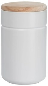 Bílá porcelánová dóza s dřevěným víkem Maxwell & Williams Tint, 900 ml