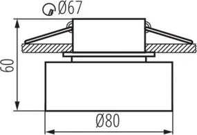 Kanlux Podhledové svítidlo bez patice Kanux GOVIK DSO-B 29236