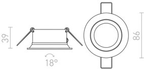 RED - Design Rendl-R11738- Podhledové svítidlo SOBER 1xGU10/50W/230V bílá