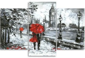 Gario Obraz na plátně Londýnská procházka - 3 dílný Rozměry: 60 x 40 cm