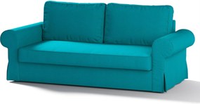 Potah na pohovku IKEA Backabro,  3-místná, rozkládací barva modrá látka pletený vzor
