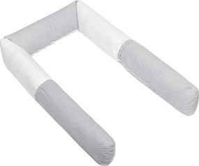Bellatex Mantinel do dětské postýlky - VÁLEC Šedá,Bílá 12x240 cm, (průměr)