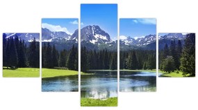 Obraz - Zasněžené vrcholky hor (125x70 cm)