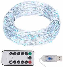 Světelný LED řetěz s 300 LED diodami studený bílý 30 m 330051