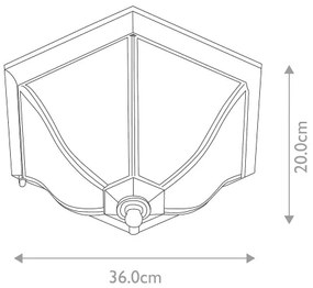 Elstead NE8-M - Venkovní stropní svítidlo NEW ENGLAND 2xE27/60W/230V IP44
