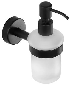 Sanela - Dávkovač tekutého mýdla nerez/sklo, povrch černý matný