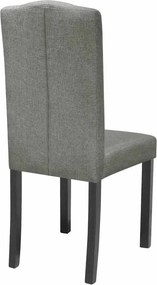 Jídelní židle 4 ks šedé textil 242224