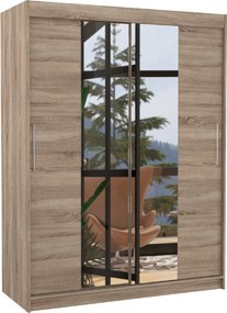 ADRK Furniture Skříň posuvná se zrcadlem INESS 150 ADRK-SW-INE-T-150