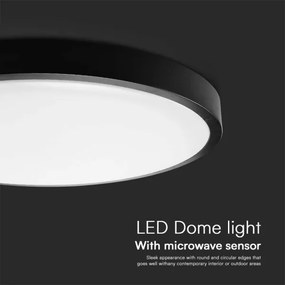 LED Koupelnové stropní svítidlo se senzorem LED/18W/230V 4000K IP44 černá