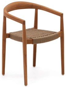 Dřevěné zahradní židle v sadě 4 ks v přírodní barvě Ydalia – Kave Home