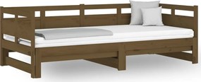 vidaXL Výsuvná postel masivní borovice 2x (80 x 200) cm [820319] Barva: Černá