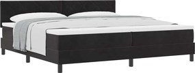 Postel s boxspringem s čelo Černá 200 x 200 cm samet 3339262