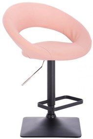 LuxuryForm Barová židle NAPOLI na černé podstavě - růžová