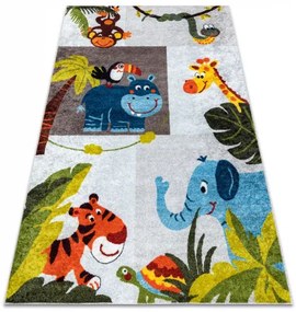 Dywany Luszczow Dětský kusový koberec JUNIOR 51858.802 pratelný  Zvířata, Afrika pro děti protiskluz, šedá Rozměr koberce: 120 x 170 cm