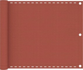 Balkonová zástěna terakota 75 x 500 cm HDPE 310946