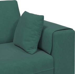 Pohovka 3 ks Tmavě zelená samet 3335174