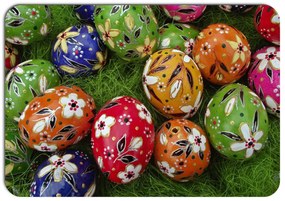 Velikonoční prostírání 038, malovaná vajíčka