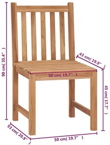 vidaXL Zahradní židle s poduškami 8 ks masivní teak