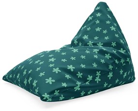 Sablio Sedací vak Triangl Zelené hvězdy: 120 x 100 x 100 cm